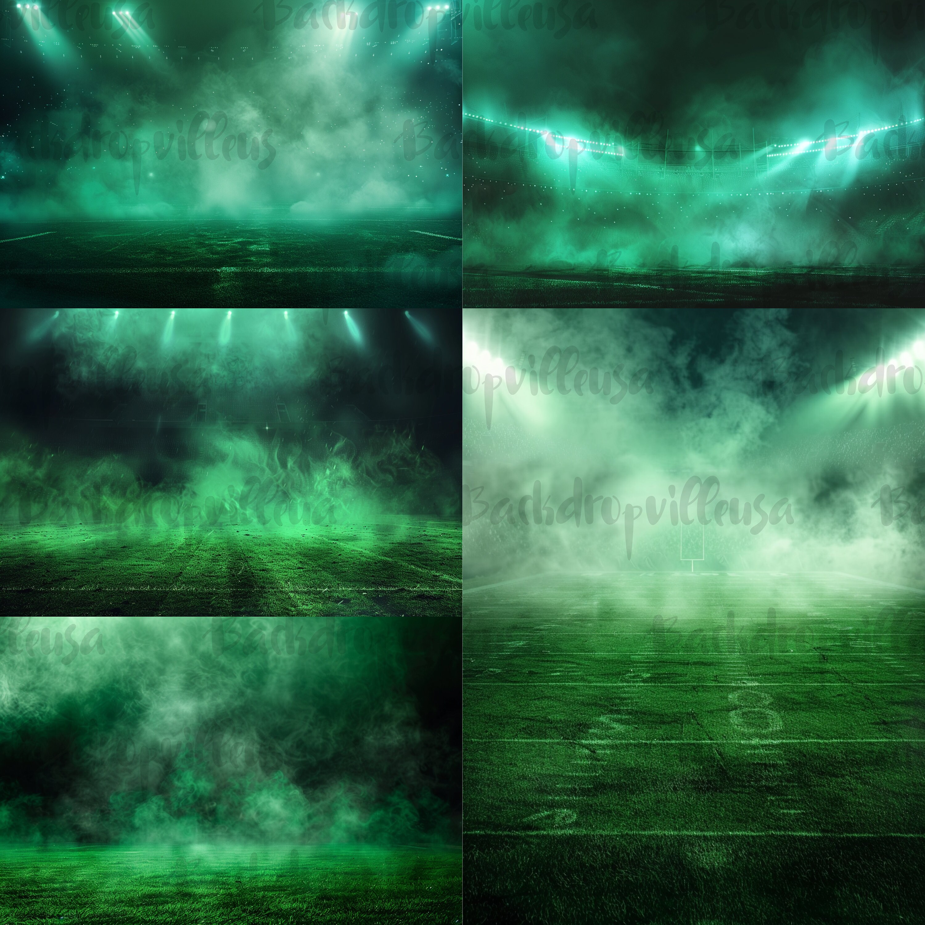 Smoke Stadium Green Fog Sport Football NFL Basketball Baseball Soccer ...