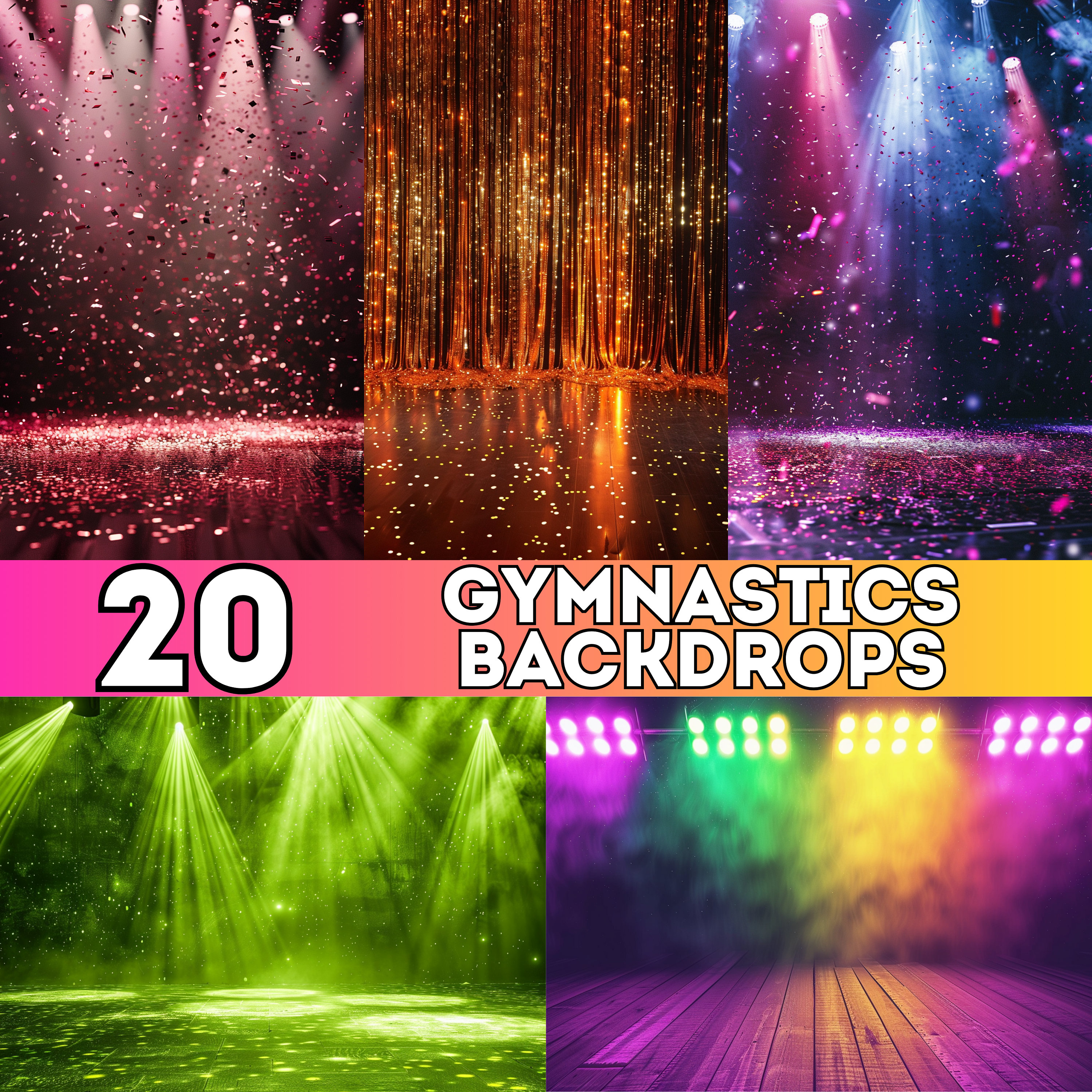 Gymnastics Girly Digital Backdrop Maternity, Photoshop Background ...