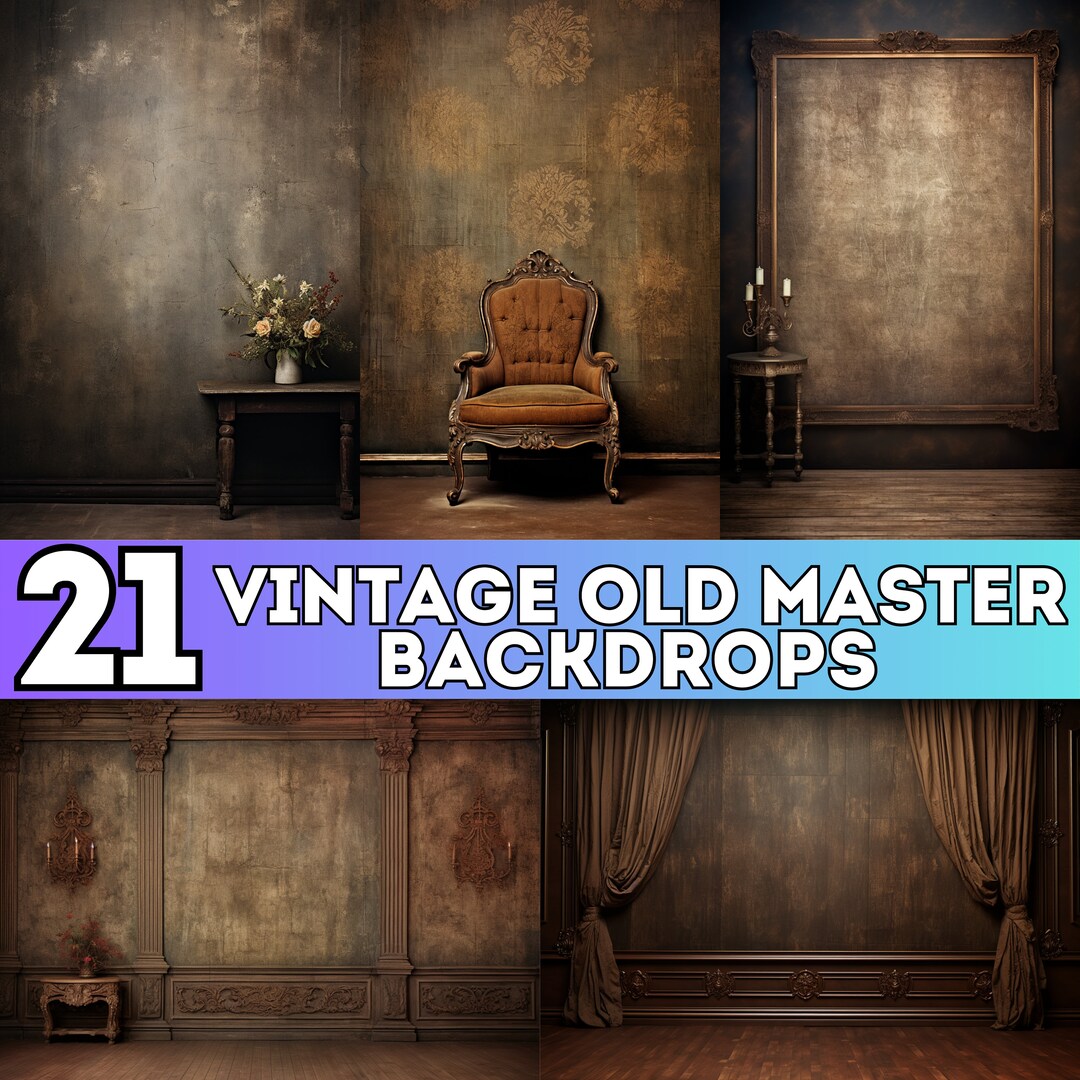 Vintage Brown Old Master Fine Art Maternity Digital Backdrop, Photoshop ...