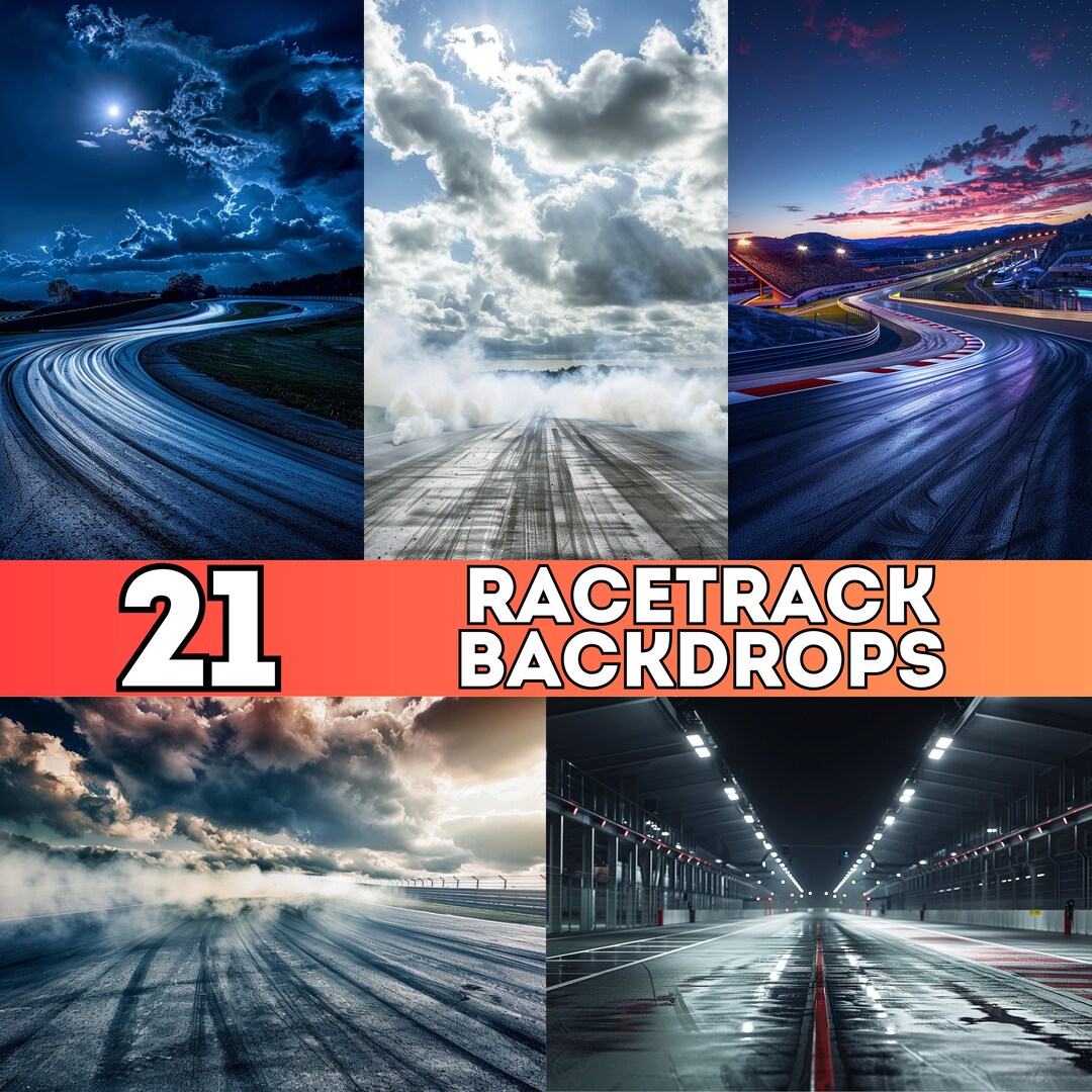 Racetrack Drift Sport Digital Backdrop, Photoshop Background, Digital ...