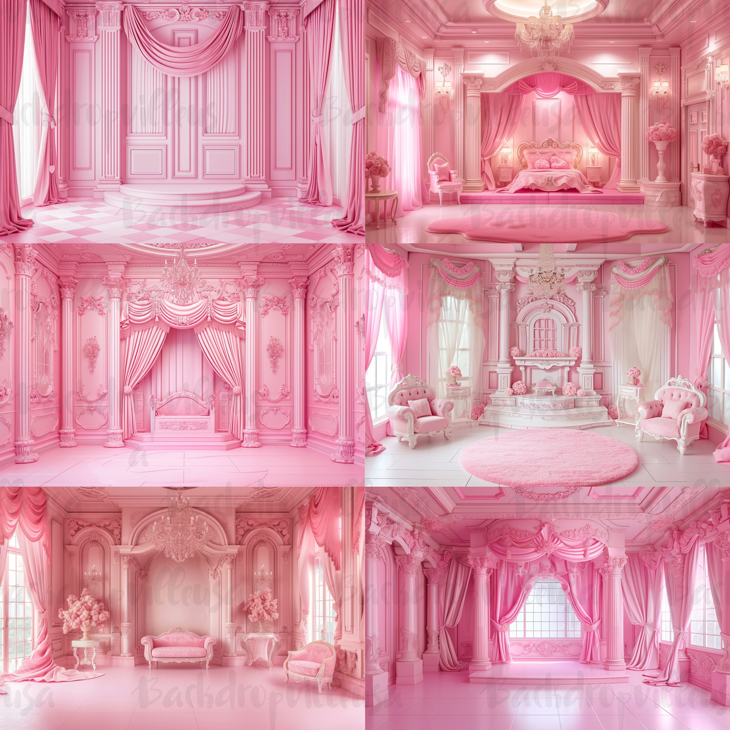 Pink Girly Digital Backdrop Maternity, Photoshop Background, Digital ...