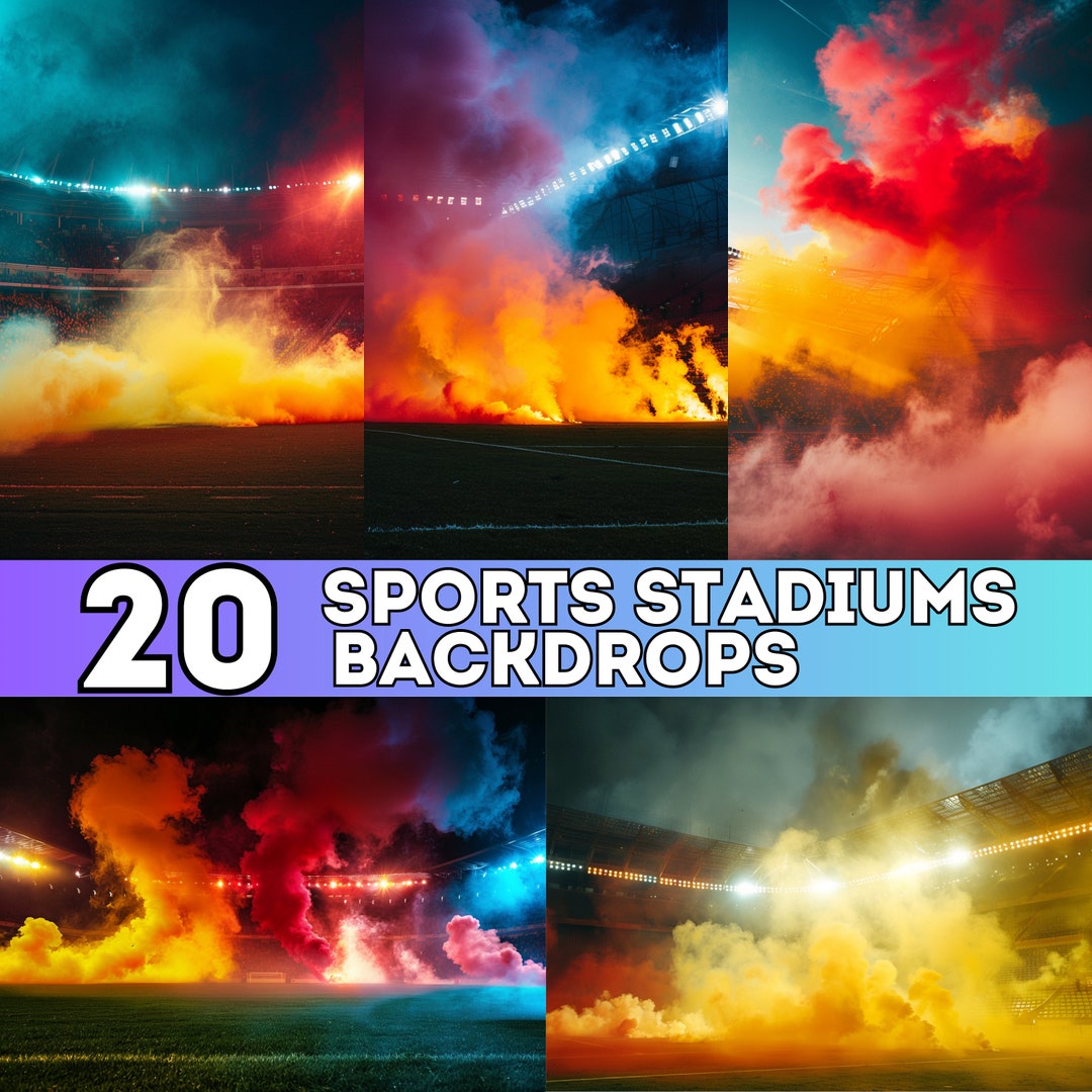 Sport Football NFL Basketball Baseball Soccer Stadium Smoke Digital ...