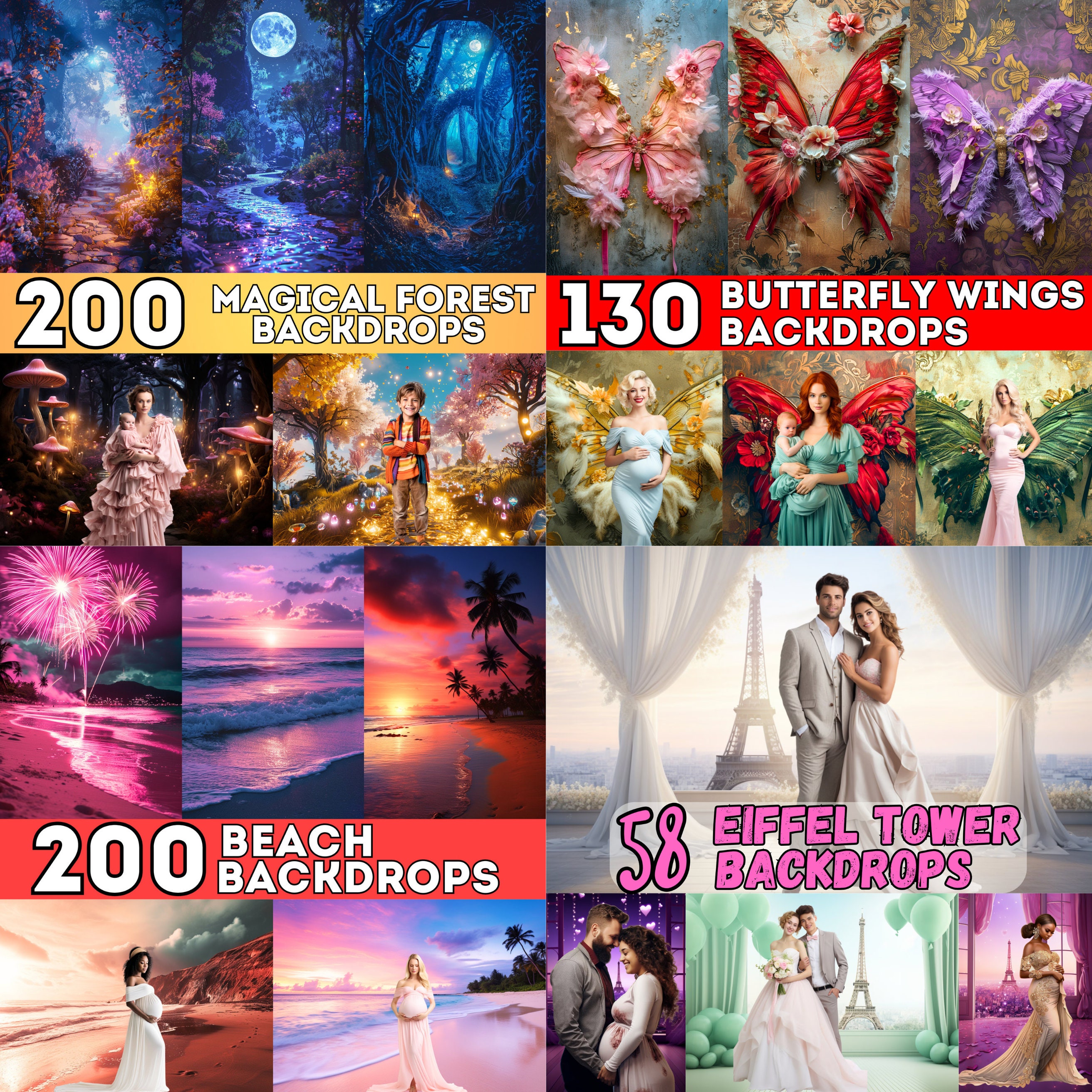 Mega Bundle Digital Backdrop Maternity, Photoshop Background, Photoshop ...