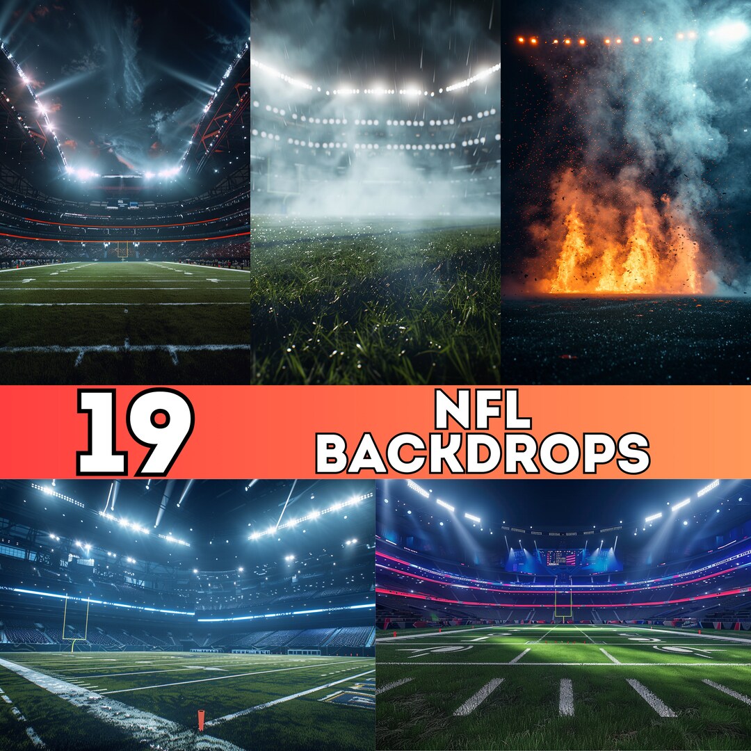 NFL Football Digital Backdrop, Photoshop Background, Digital Backdrop ...