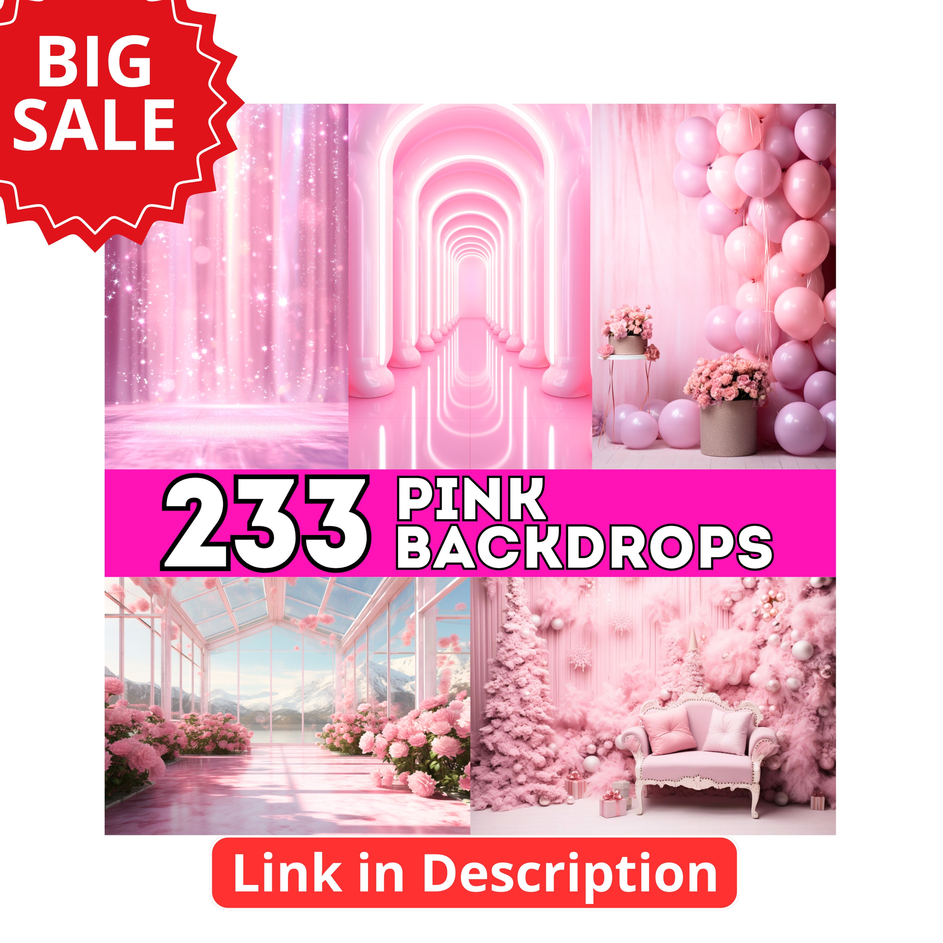 Pink Digital Backdrop Maternity, Photoshop Background, Digital Studio ...