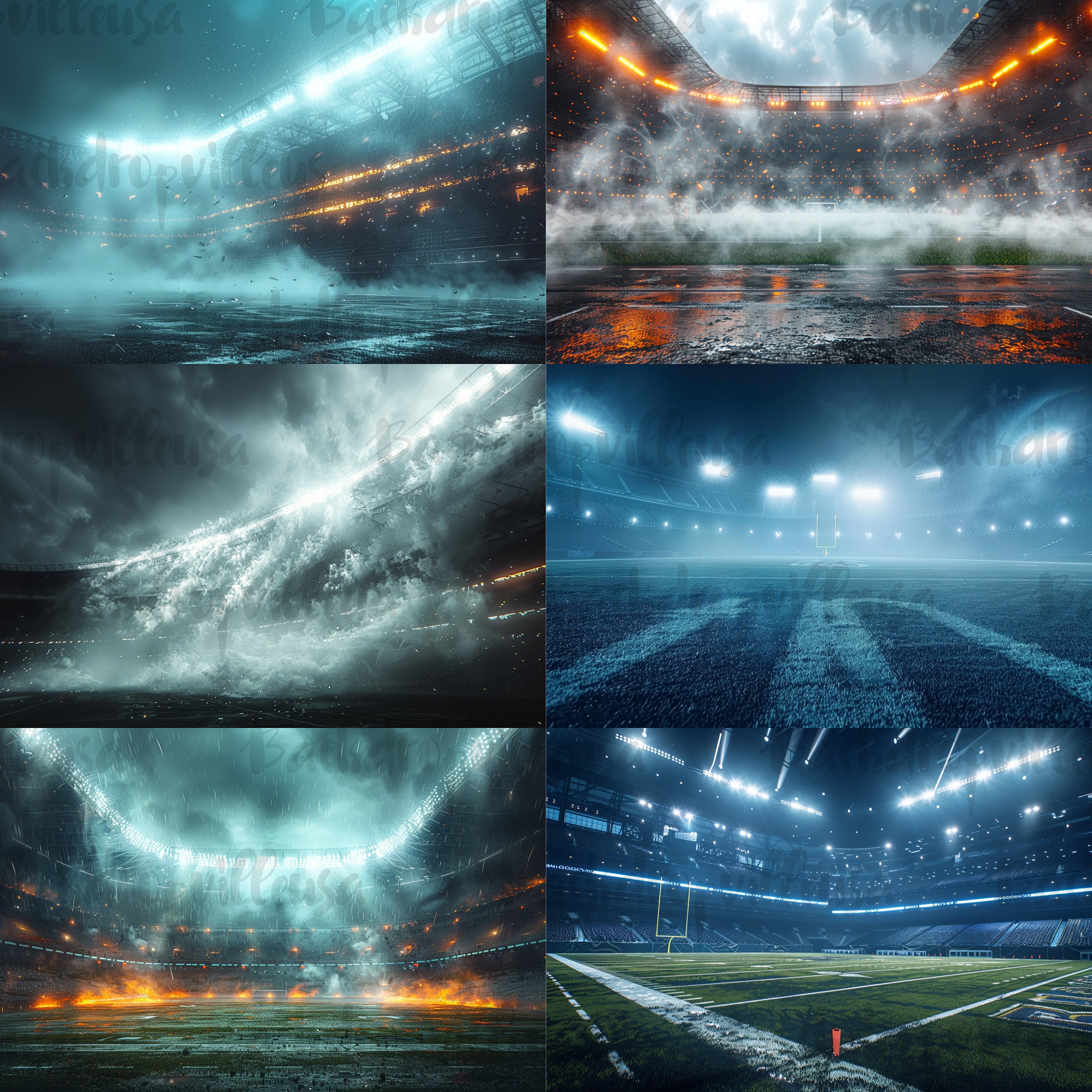 NFL Football Digital Backdrop, Photoshop Background, Digital Backdrop ...