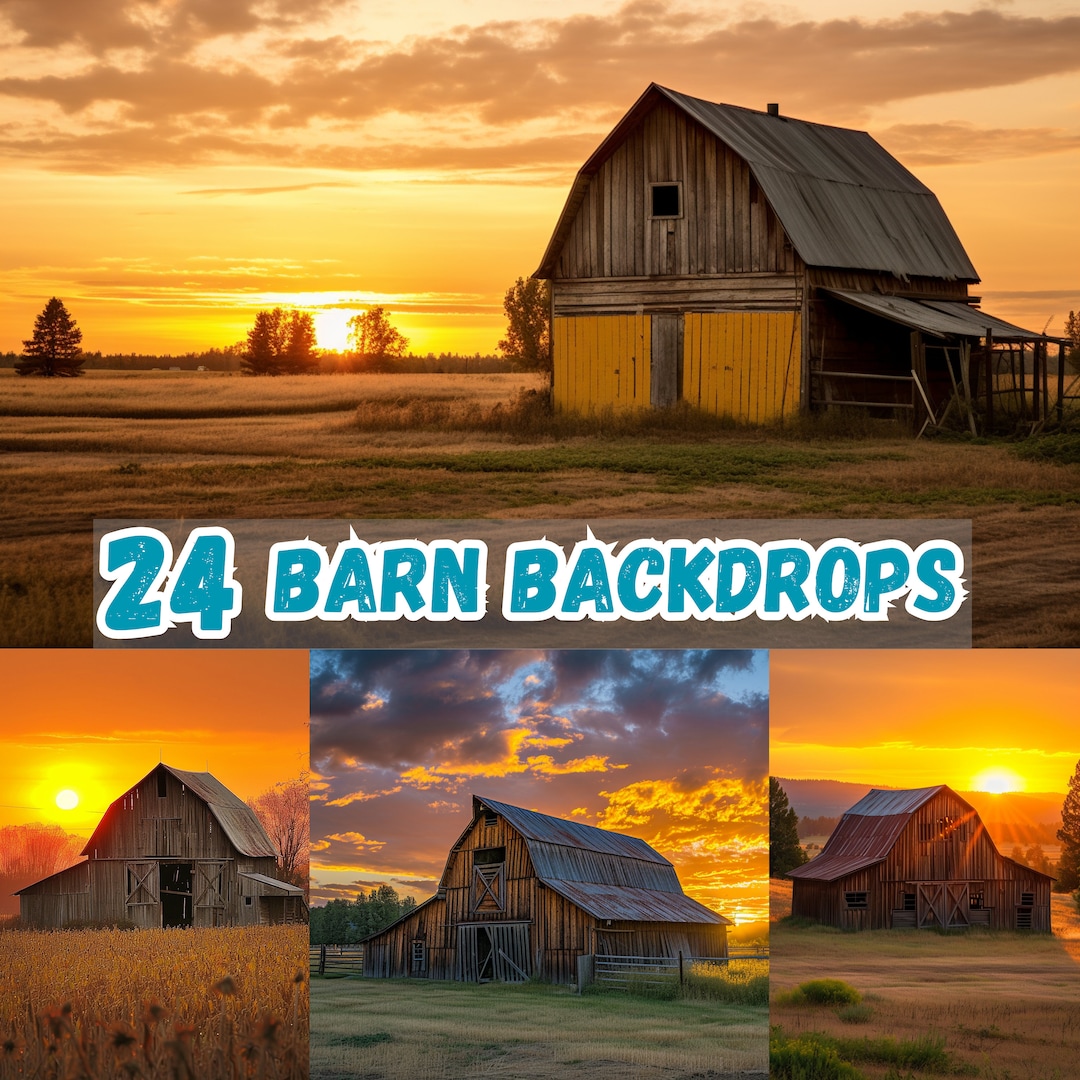 Barn Farm Digital Backdrop Maternity, Photoshop Background, Digital ...