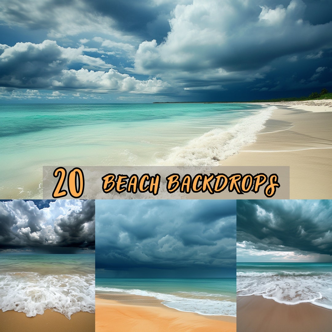 Beach Ocean Digital Backdrop Maternity, Photoshop Background, Digital ...