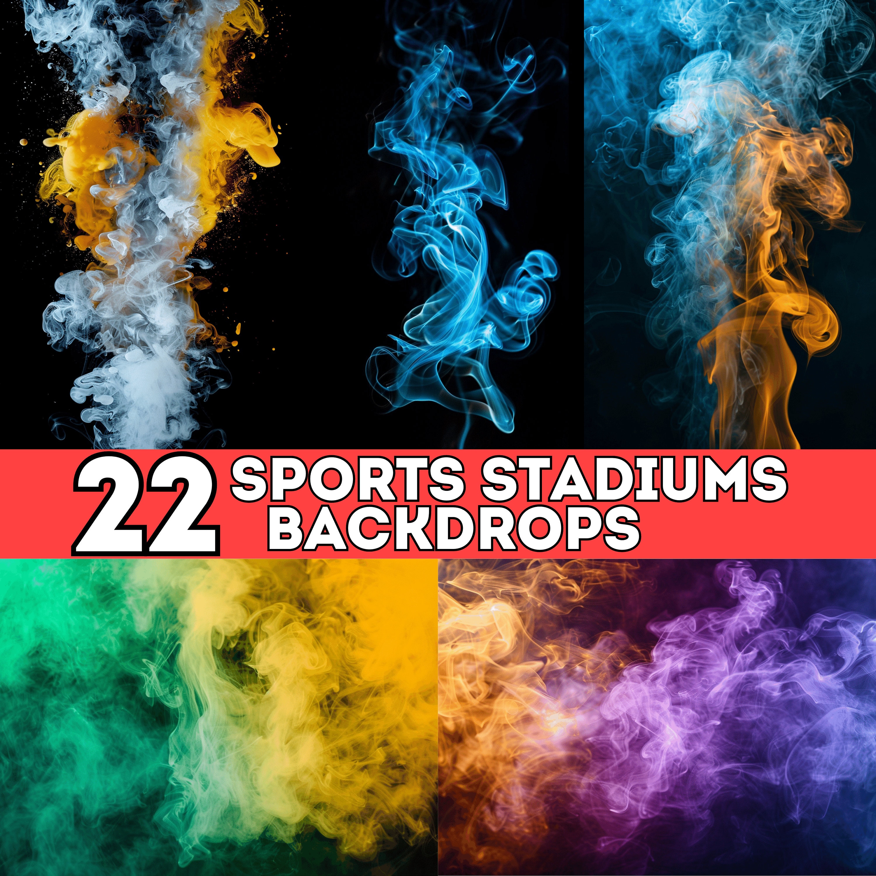 Bundle Sport Football NFL Basketball Baseball Soccer Stadium Smoke ...