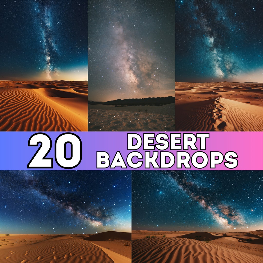 Desert Night Galaxy Digital Backdrop Maternity, Photoshop Background ...