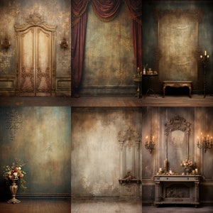 Old Master Vintage Studio Maternity Digital Backdrop Photography ...