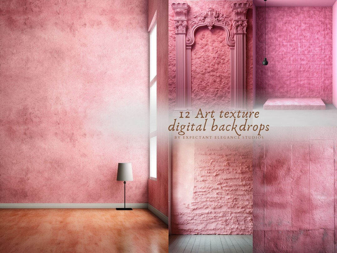 Pink Wall Texture Photoshop Overlay Photo Digital Backdrop Maternity ...
