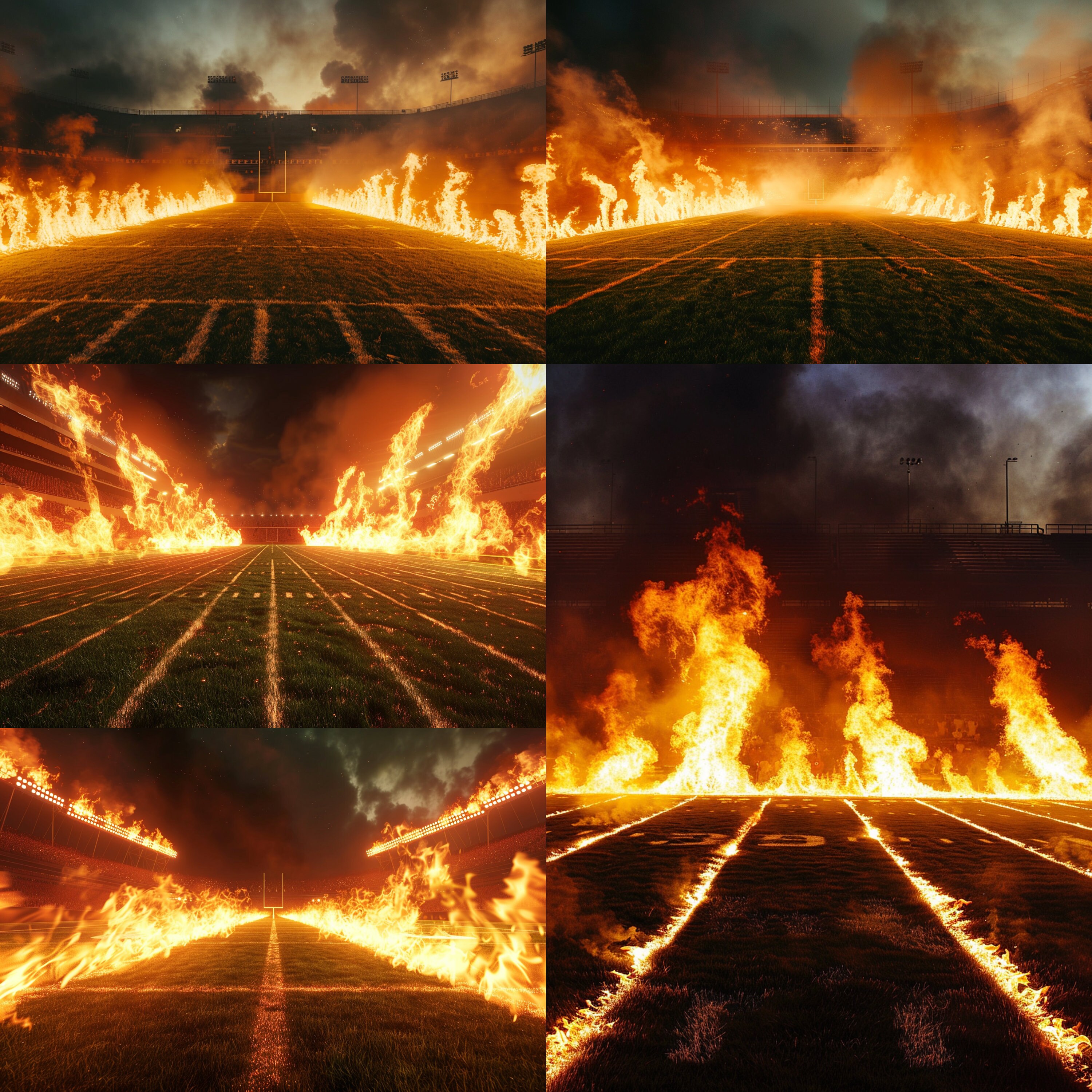 Fire Sport Football NFL Basketball Baseball Soccer Stadium Smoke ...