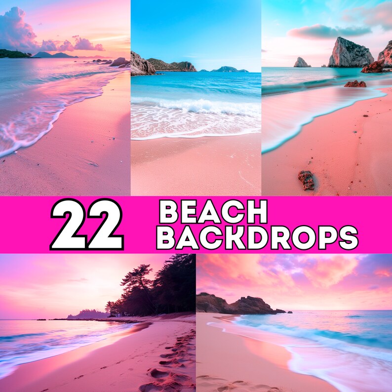 Beach Ocean Digital Backdrop Maternity, Photoshop Background, Digital ...