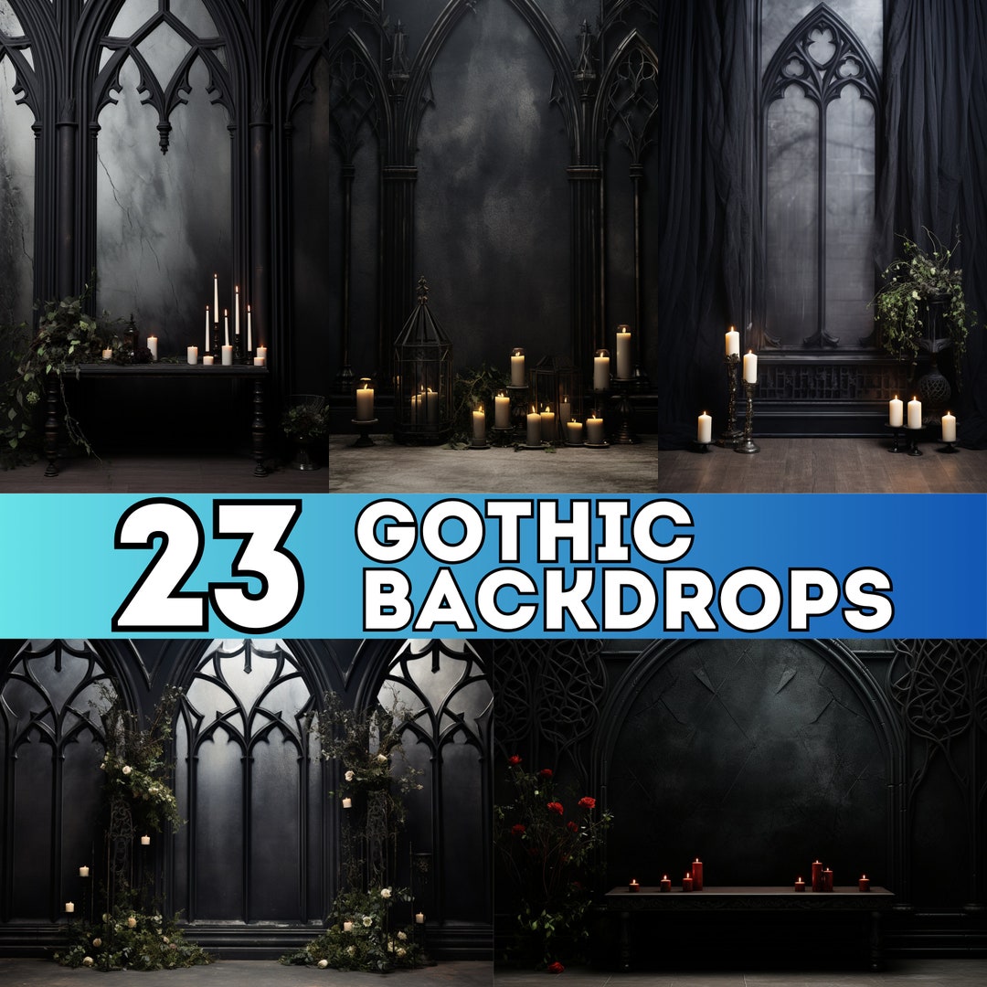 Gothic Castle Dark Halloween Vampire Digital Backdrop Maternity ...