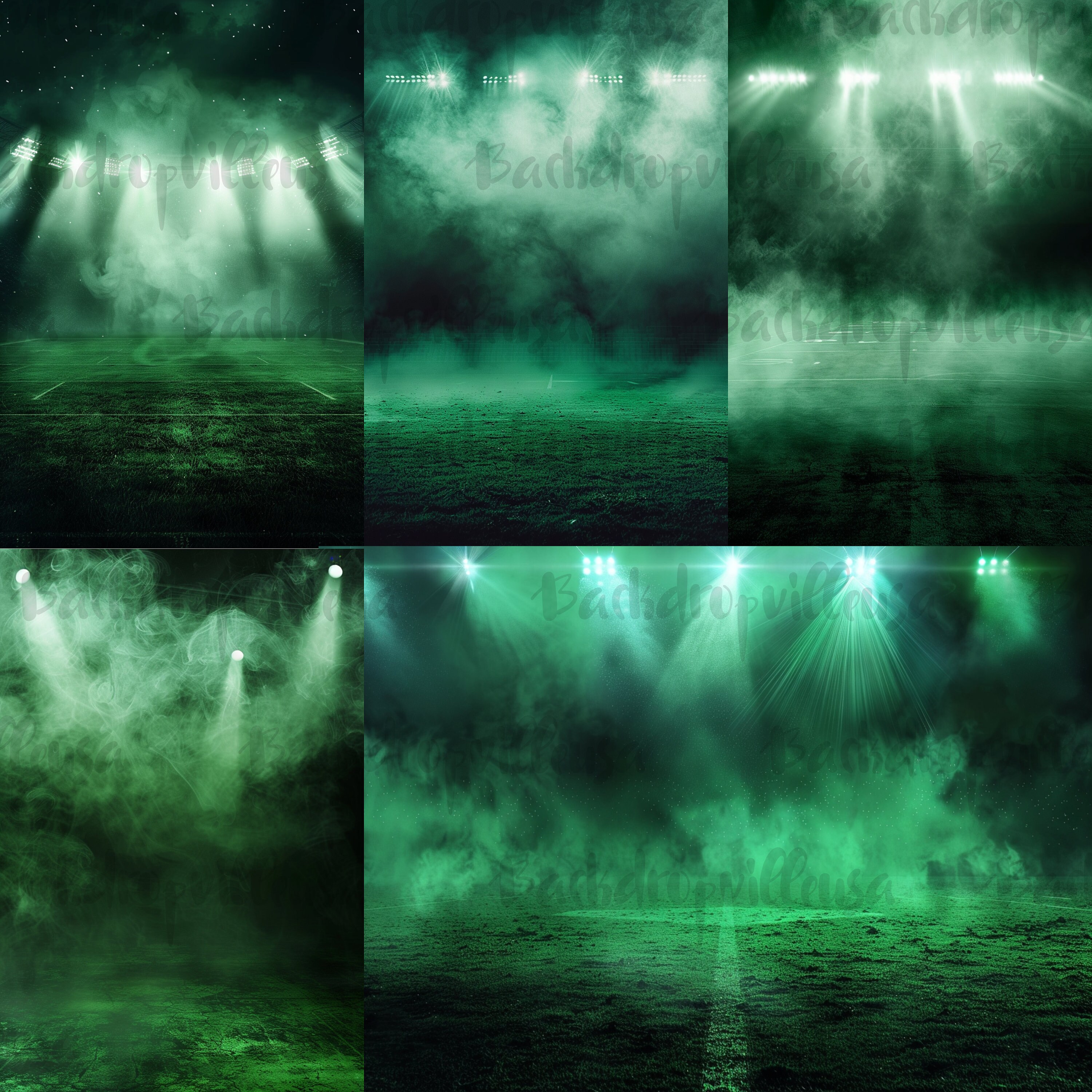 Smoke Stadium Green Fog Sport Football NFL Basketball Baseball Soccer ...