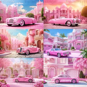 Pink Girly Car Digital Backdrop Maternity, Photoshop Background ...