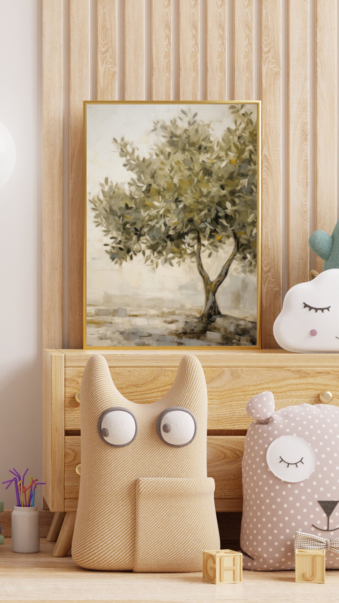 Botanicals olive Tree 1 Digital Download Abstract Olive Tree Oil Paint ...