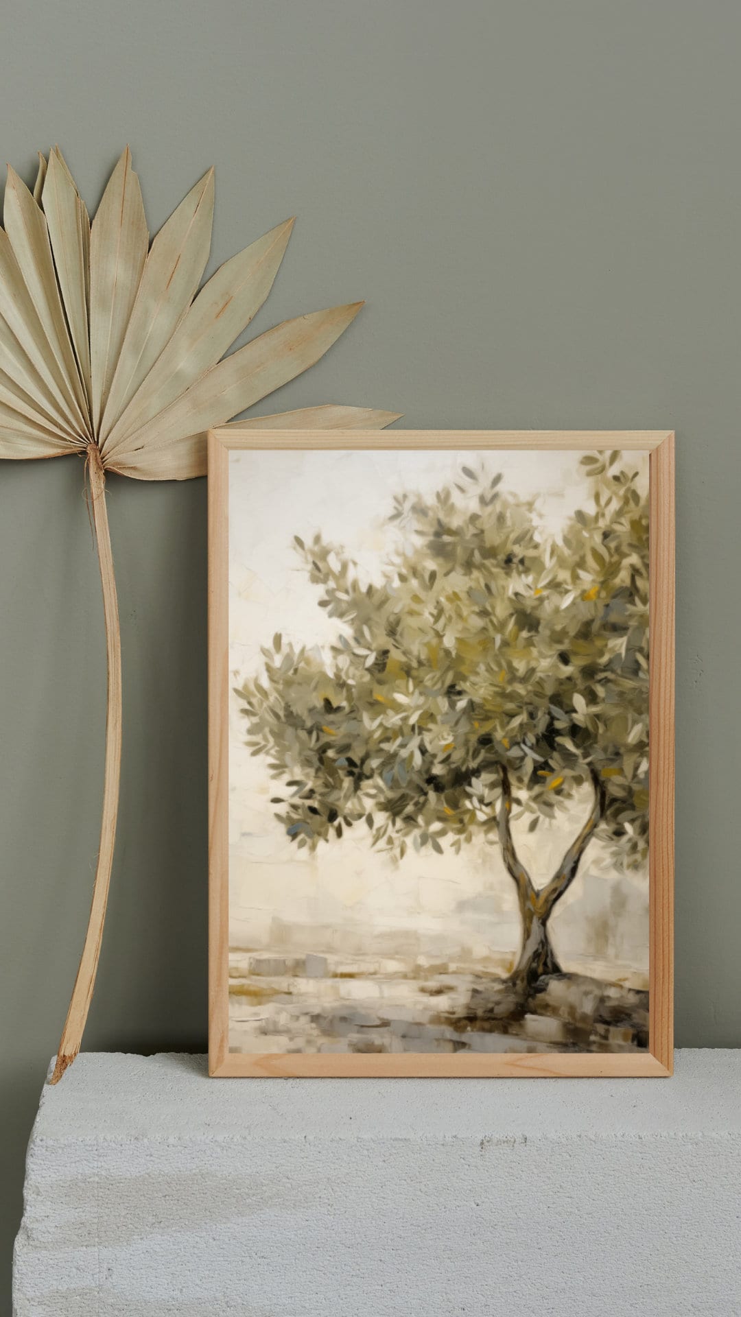 Botanicals olive Tree 1 Digital Download Abstract Olive Tree Oil Paint ...