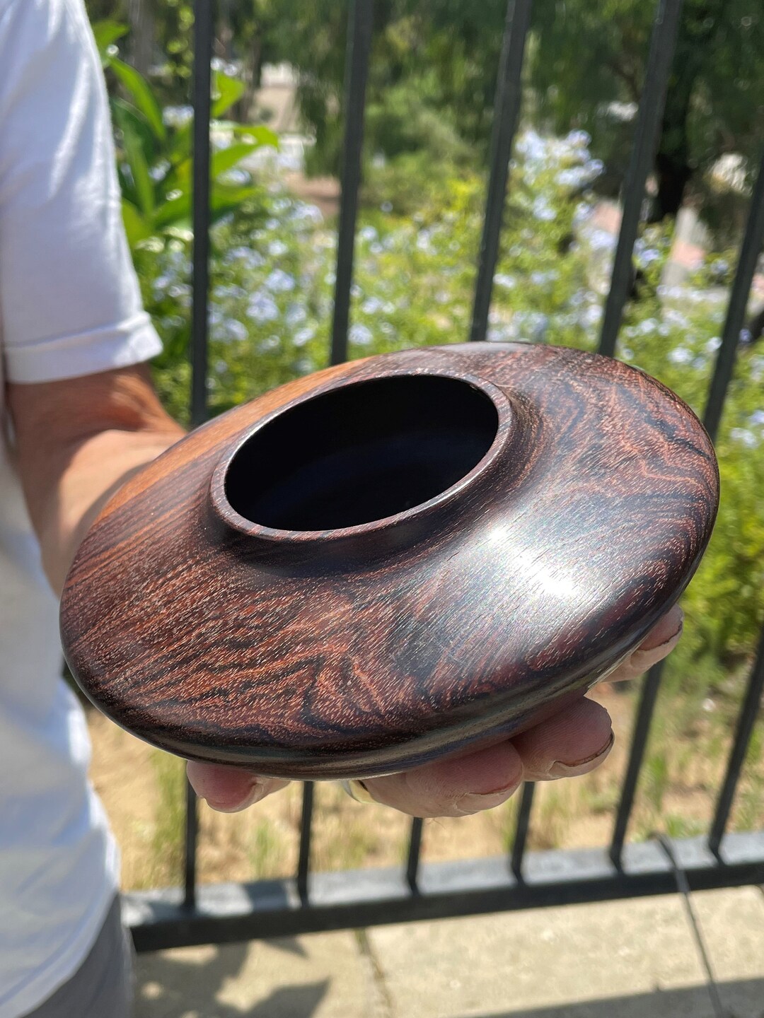 Small Handmade Decorative Cocobolo Wood Bowl Flaired Cupped - Etsy