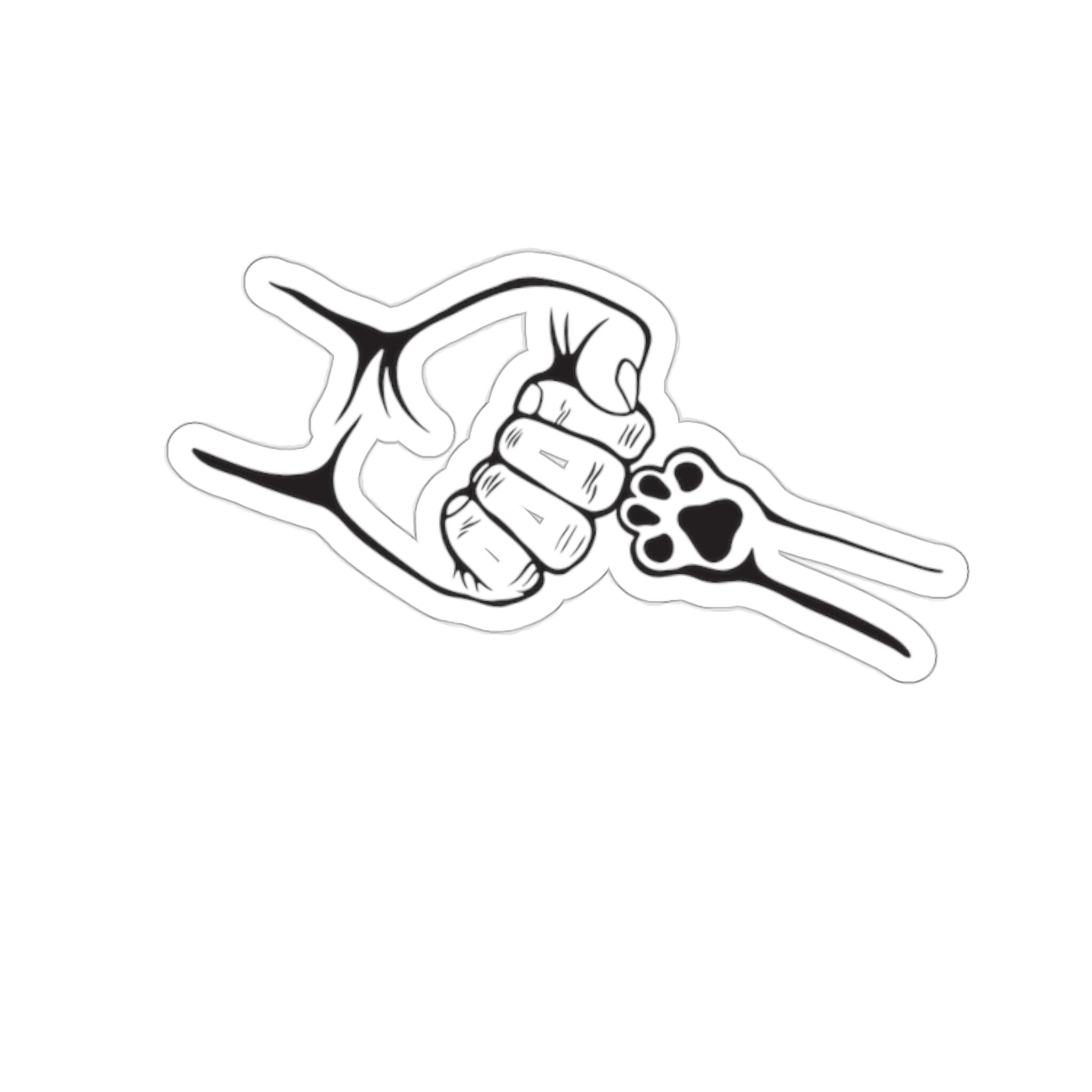 Paw Fist Bump Sticker Pet Sticker Cute Dog Sticker - Etsy