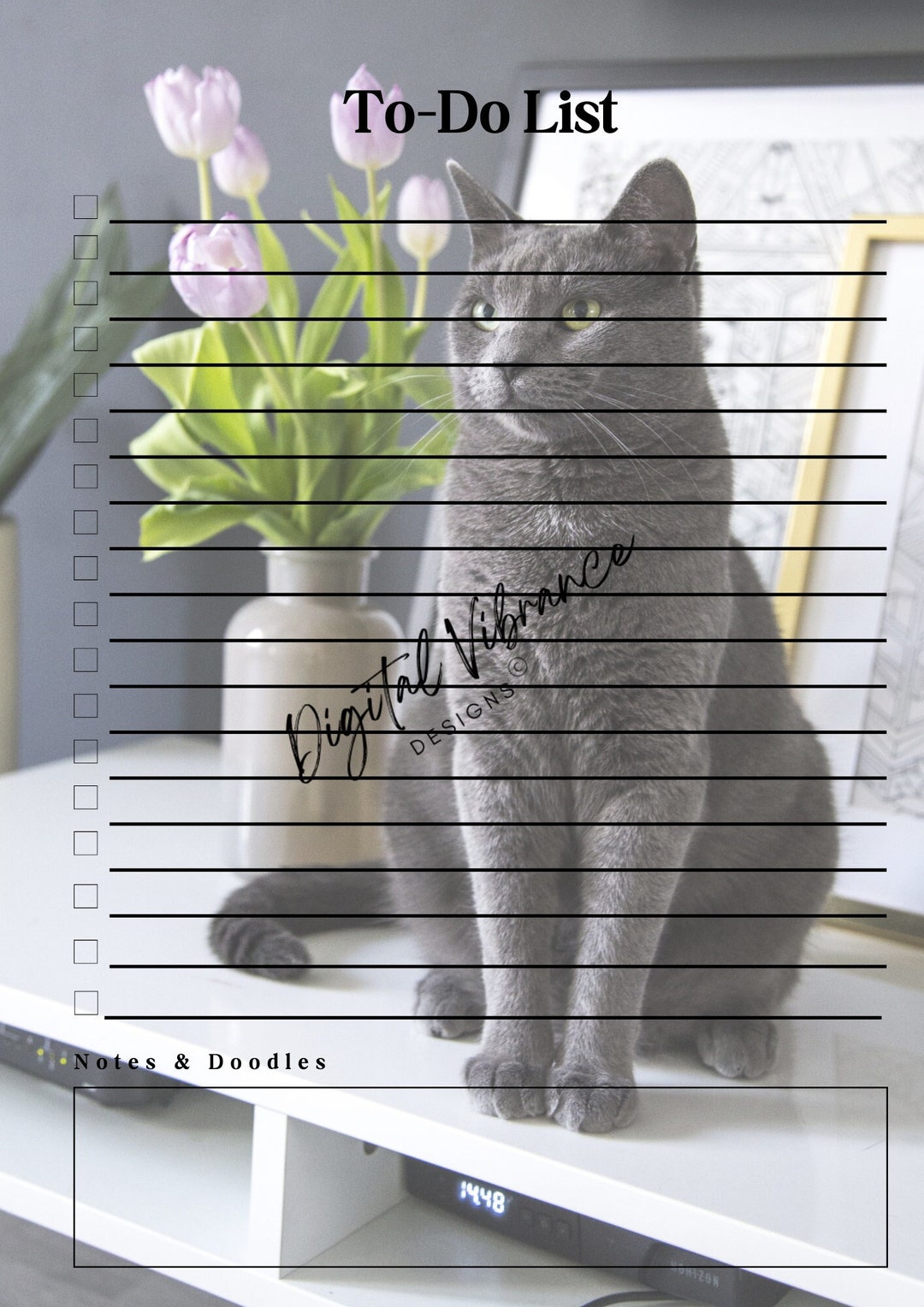 Cat Themed, To-do List, Digital Download, Printable, Organize - Etsy