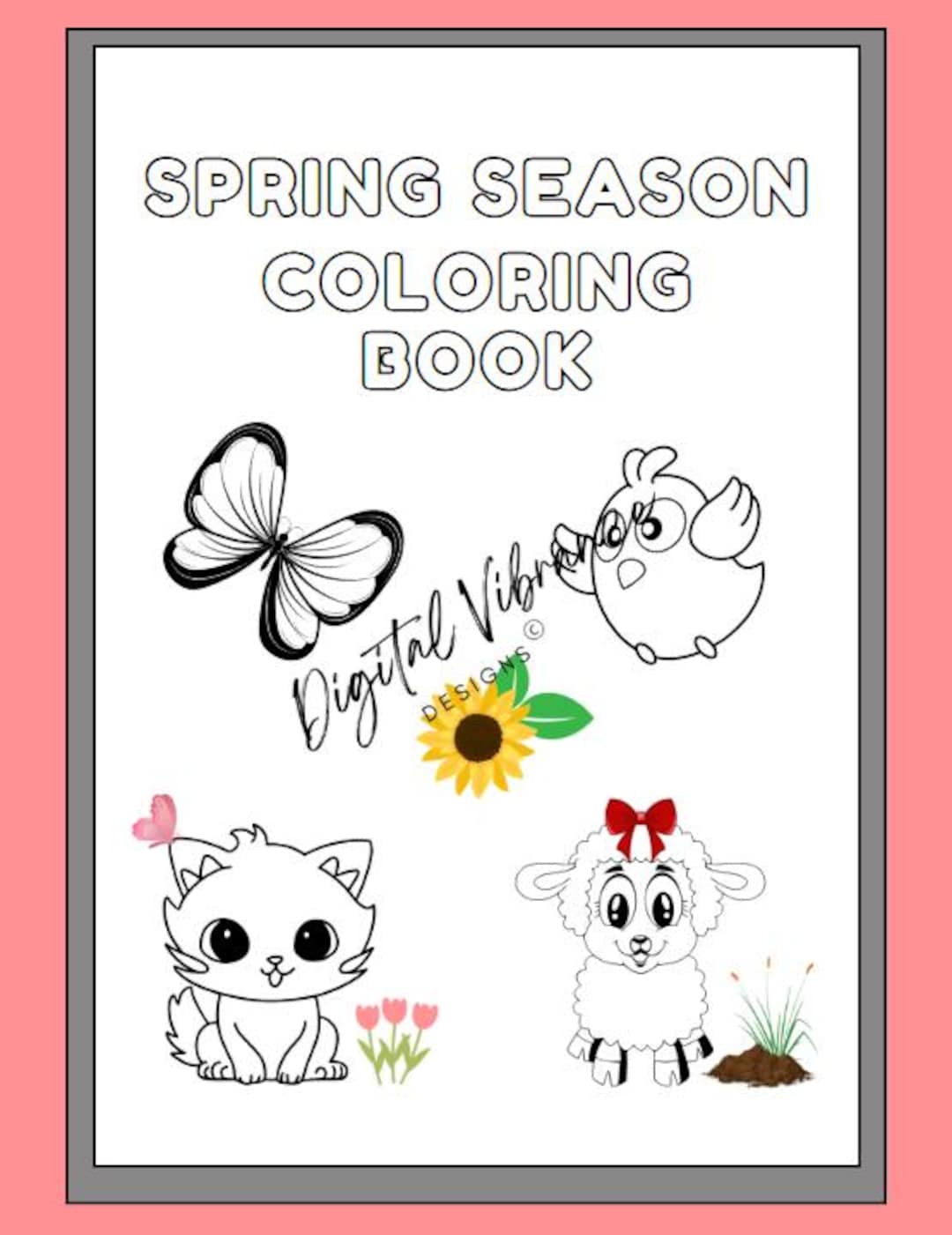 Spring Coloring Book for Kids – 20 Printable Pages | Fun Spring ...