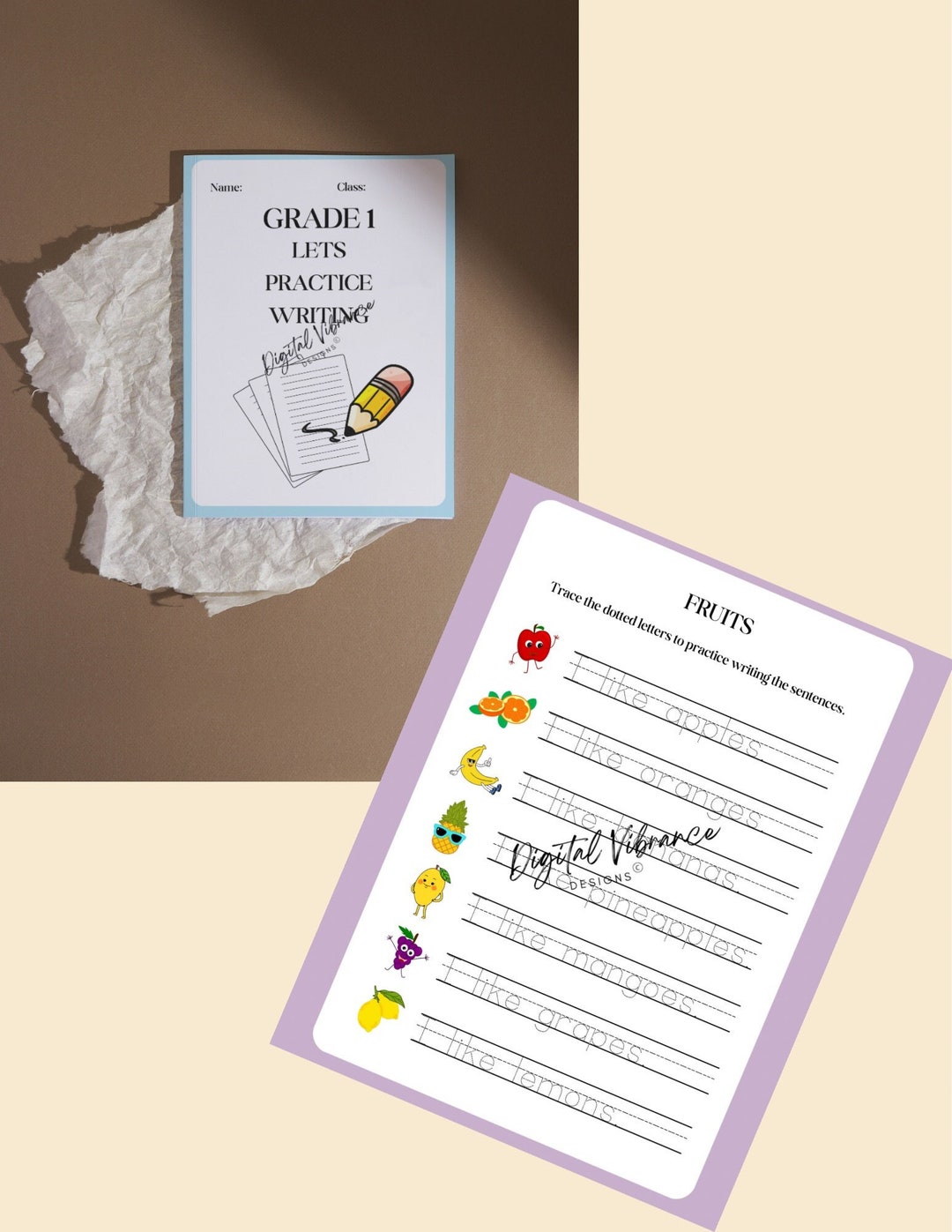 Grade 1 Writing Practice Worksheets – Printable PDF for First Grade ...
