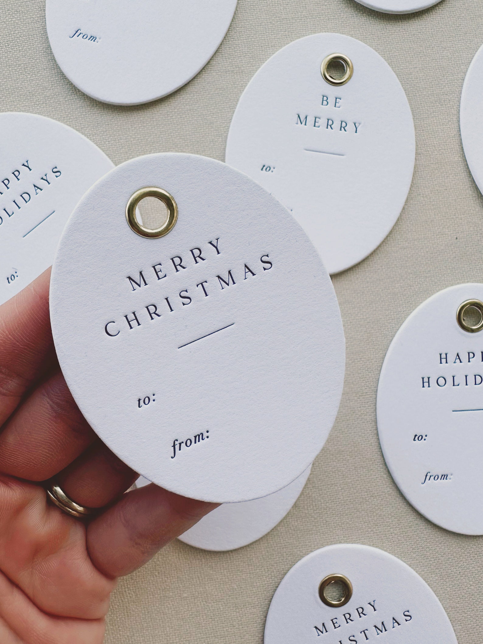 Letterpress Gift Tags Christmas Gift Tags Holiday Gifts Minimalist Gift ...