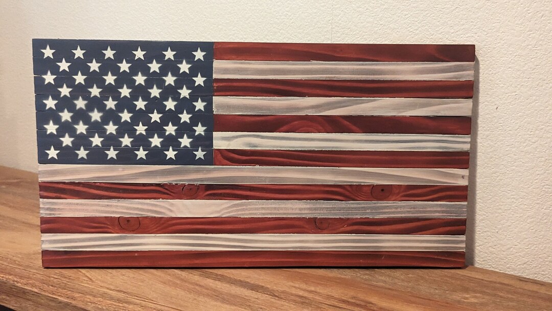 Patriotic Rustic Wooden Flags - Etsy