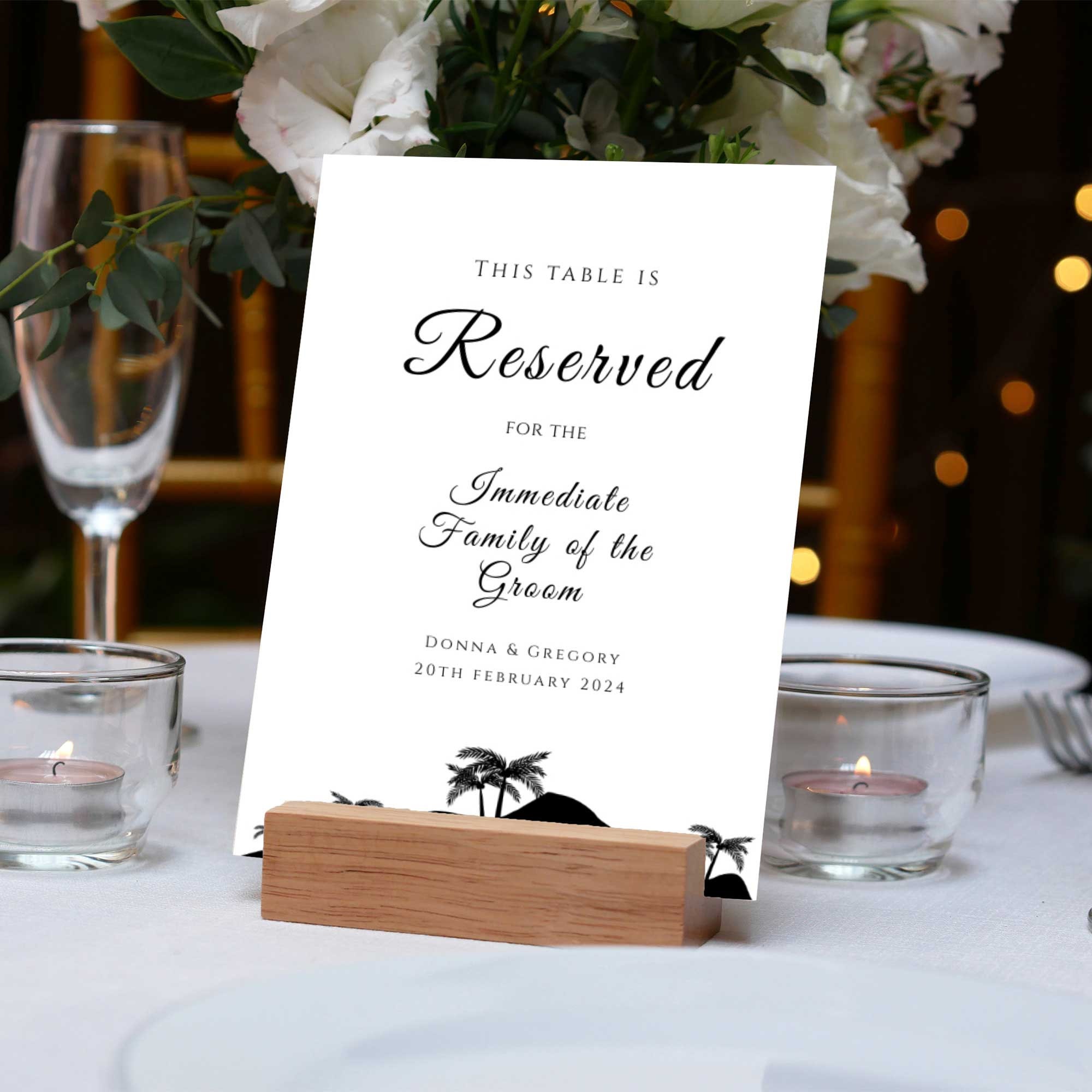 Reserved Sign Template, Printable Invitation, Wedding Invitation, Edit ...