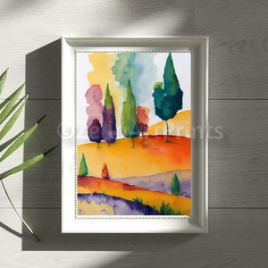Prairie Landscape Wall Art, Printable Prairie Painting, Big Sky ...
