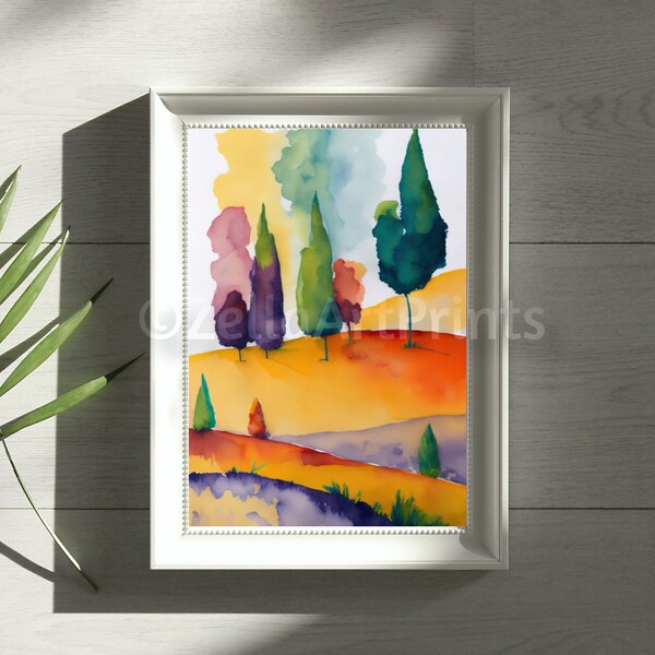 Prairie Landscape Wall Art, Printable Prairie Painting, Big Sky ...