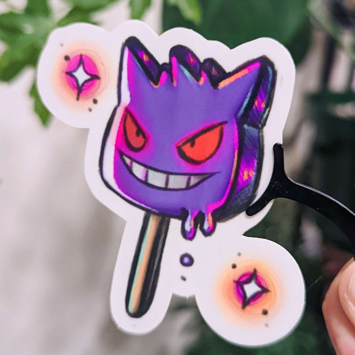 Gengar Popsicle Clear Sticker - Etsy