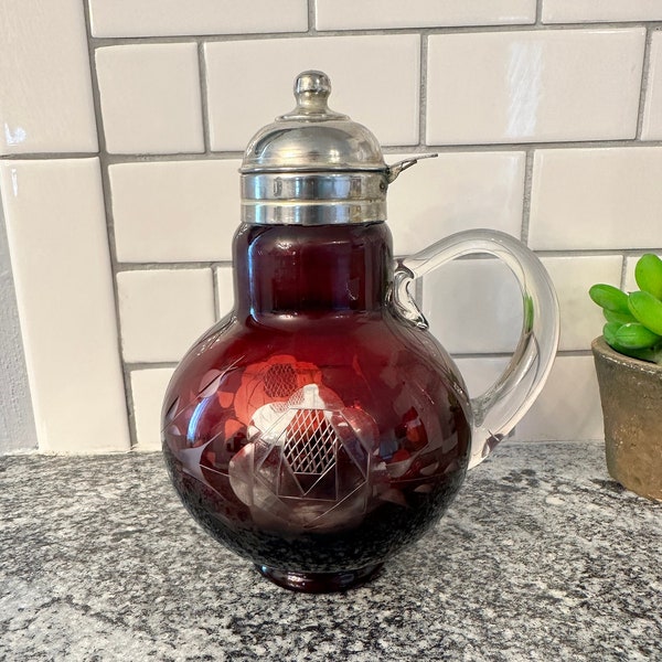 Glass Syrup Pitcher - Etsy