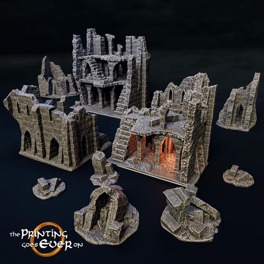 Ruins Terrain 13 Piece Mega Pack - Dark Riders Return Series - the ...