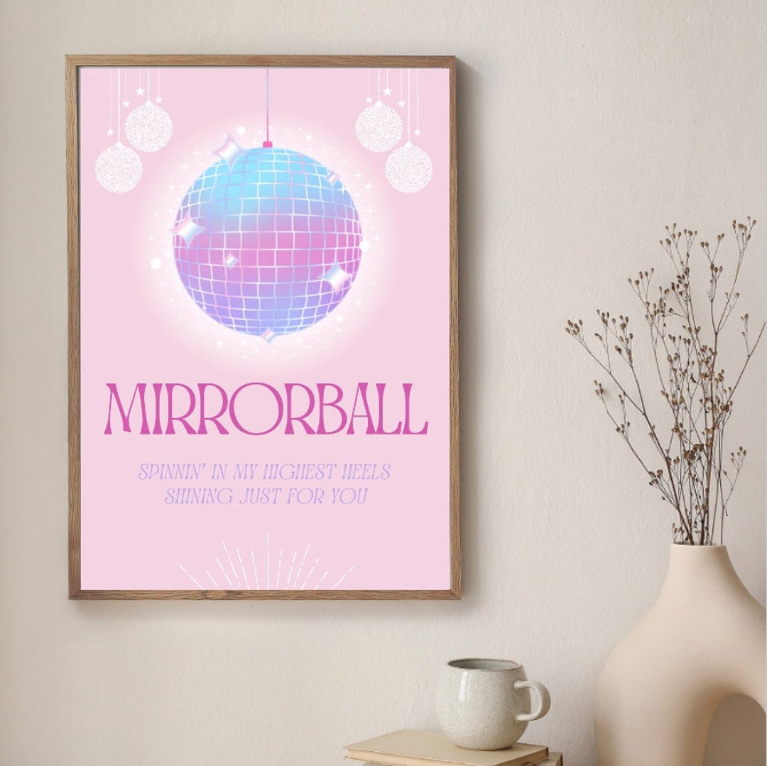 Pink Mirrorball Poster, HQ High Quality, Vintage Colourful Taylor Swift ...