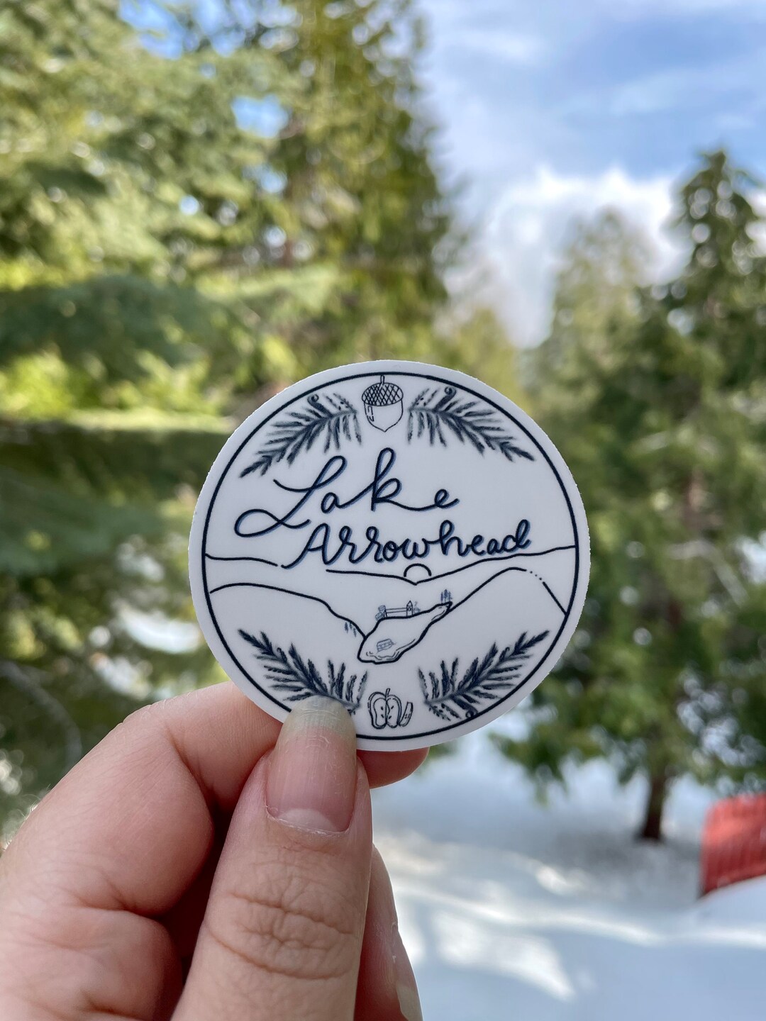 Lake Arrowhead History Matte Vinyl Sticker - Etsy