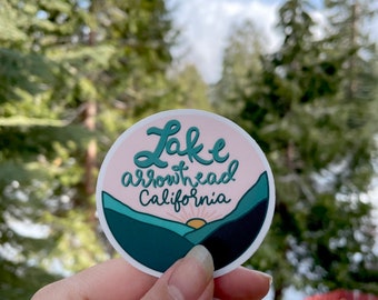 Vintage 1950's Style Lake Arrowhead CA California Retro Travel Decal ...