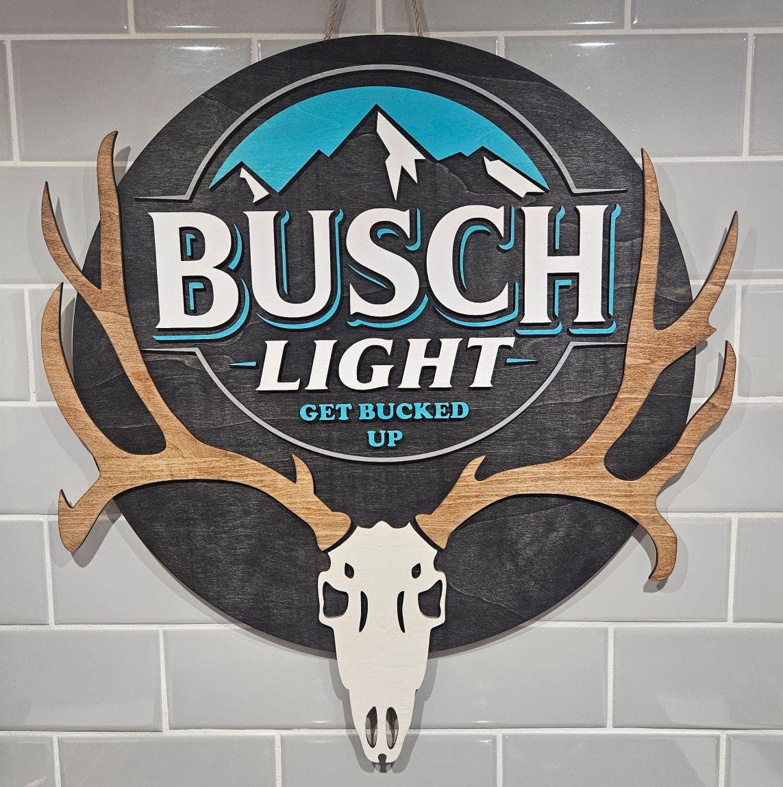 Custom Wood Busch Light Sign - Etsy