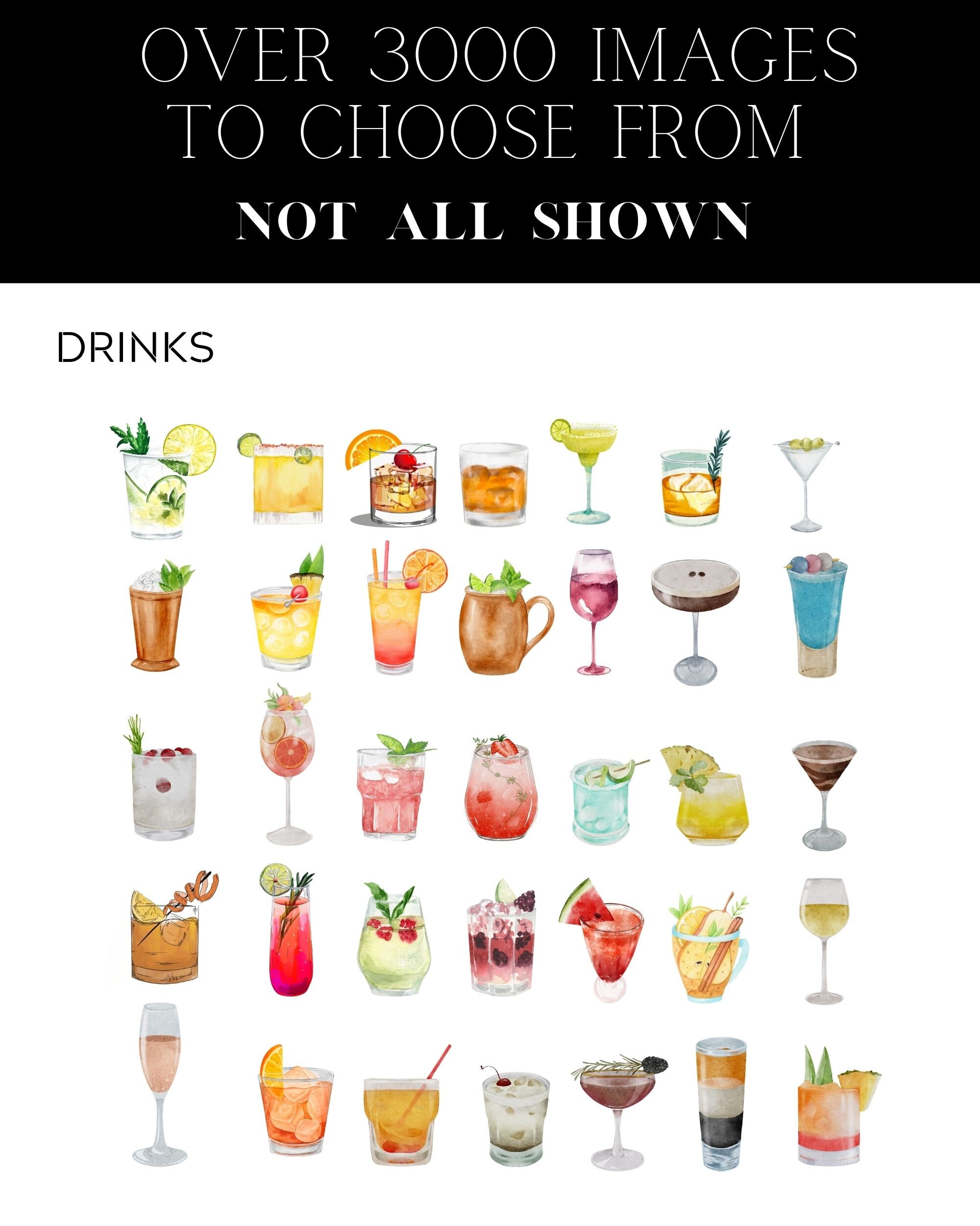 Goth Bar Menu Template Modern Editable Drink Menu Template - Etsy