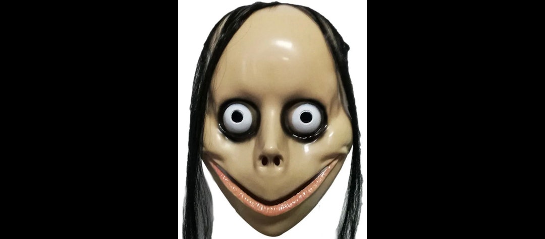 Momo Scary Mask Plastics Horror Mask W/wig Hair Halloween - Etsy