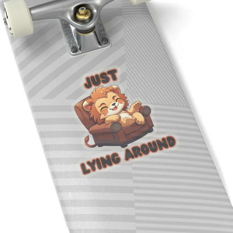 Just Lying Around Vinyl Sticker, Animal Puns, Punny Stickers, Animal ...