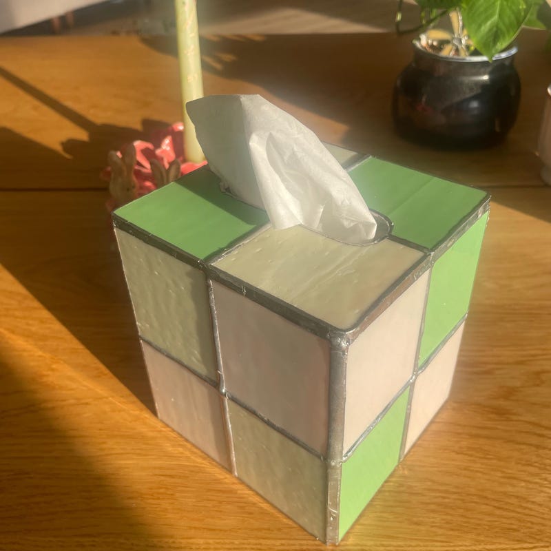 Stained Glass Tissue Box - Etsy