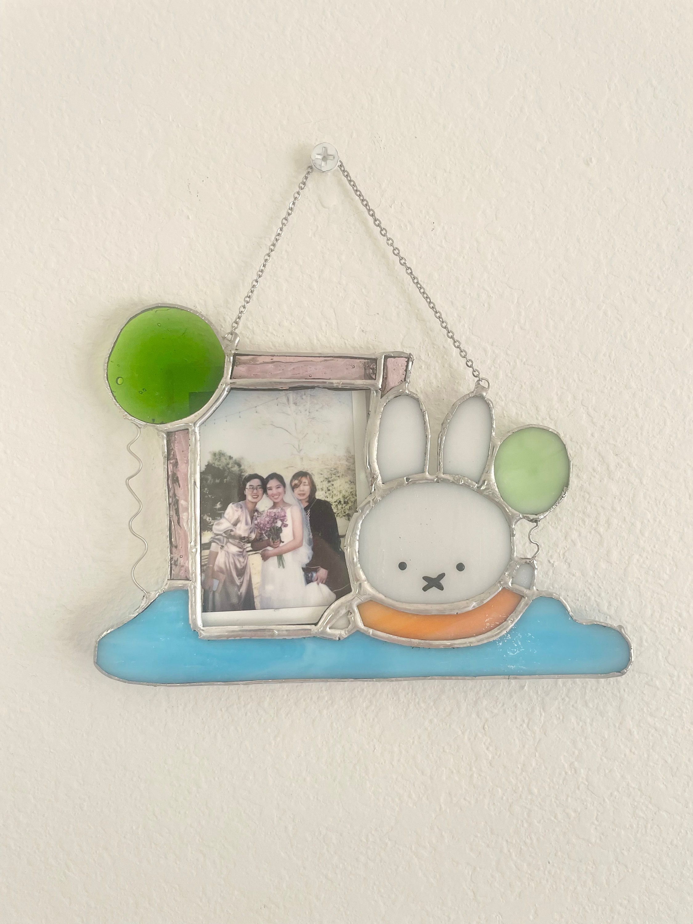 Floating Miffy Polaroid Photo Frame Stained Glass Sun Catcher - Etsy