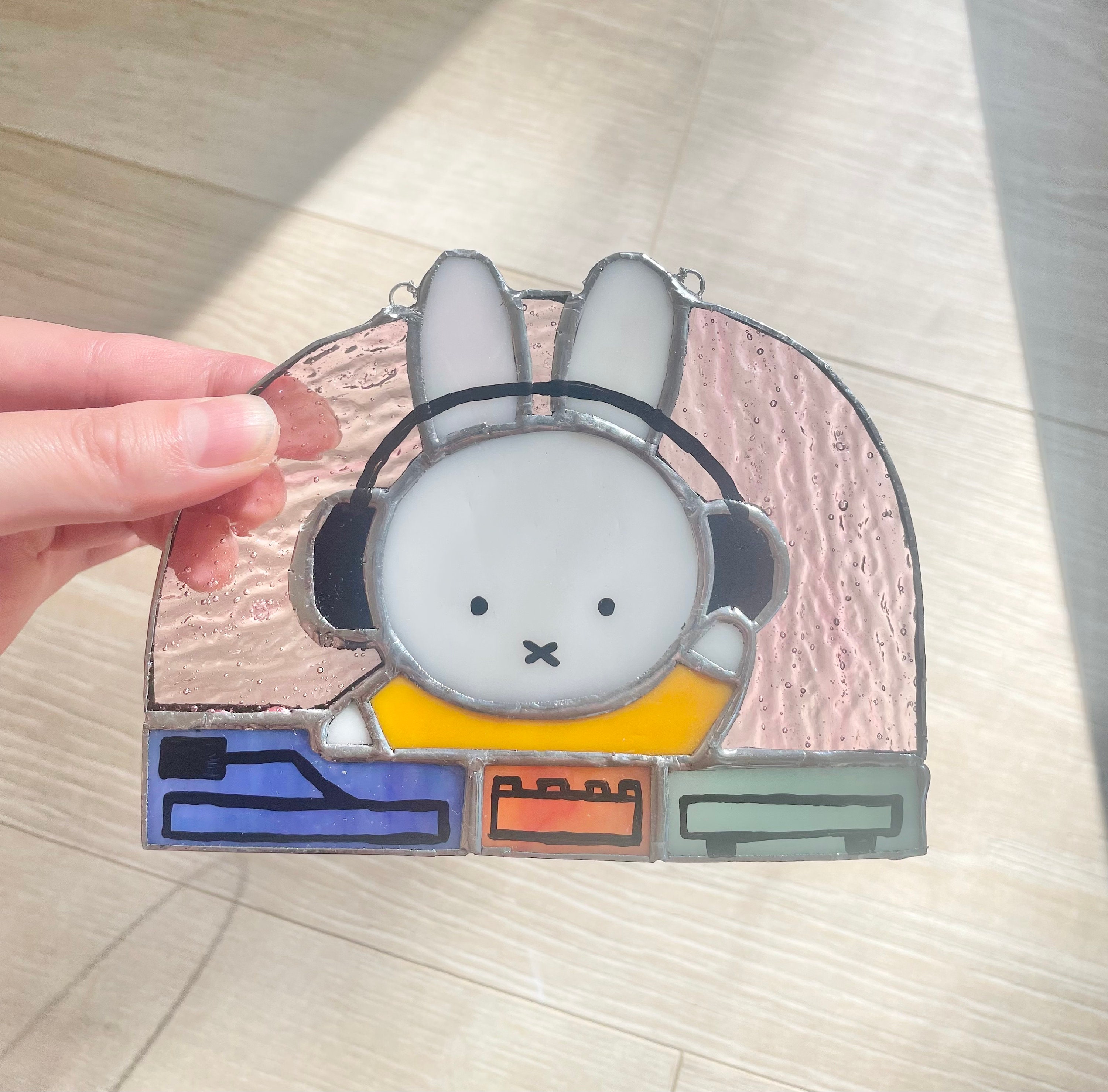 DJ Miffy Stained Glass Sun Catcher - Etsy