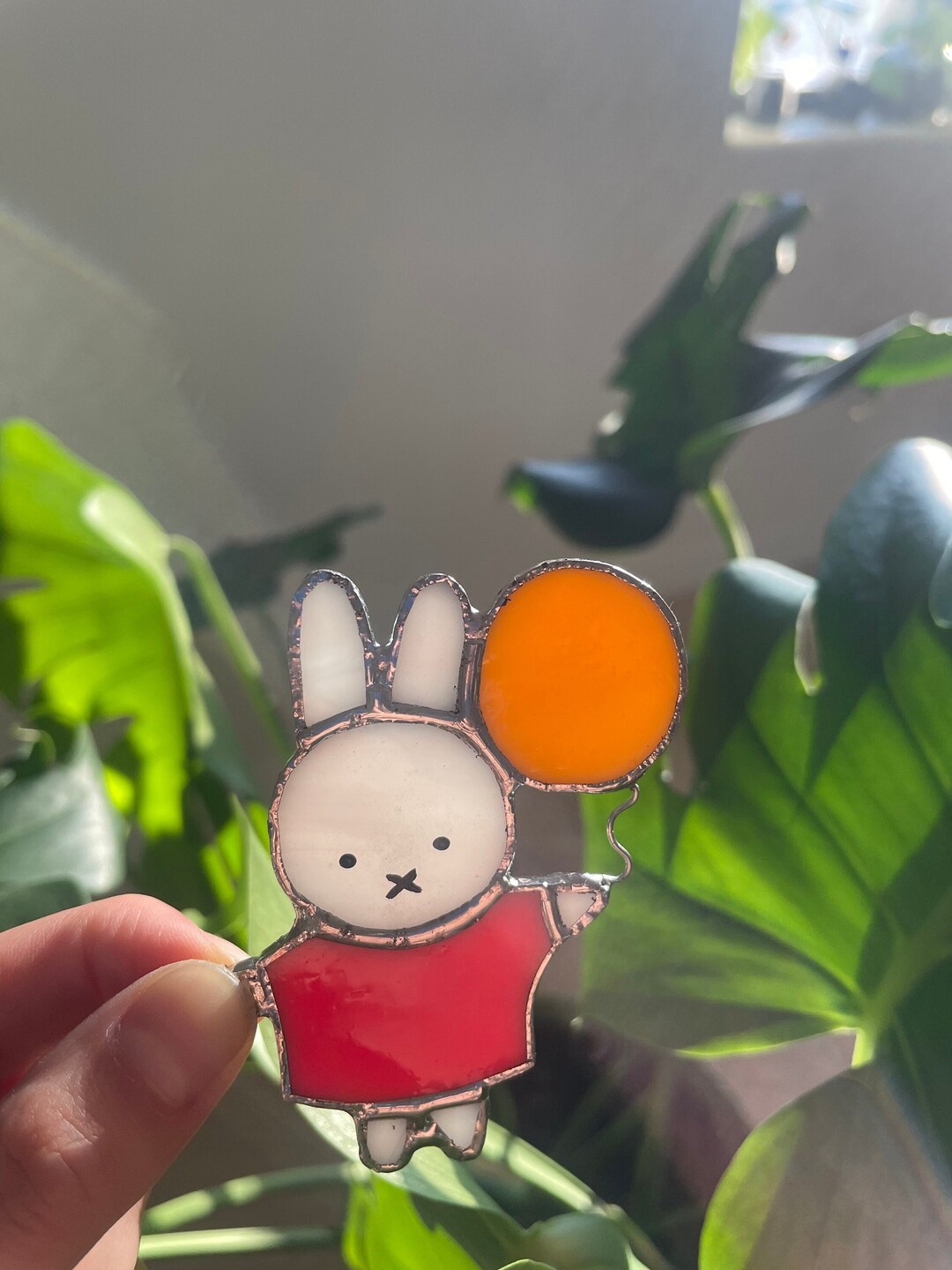 Miffy Stained Glass Sun Catcher- Hanging or Plant Stake - Etsy