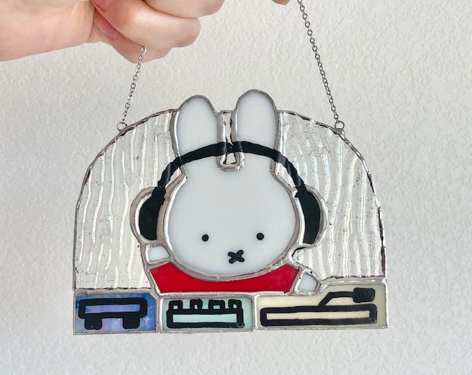 DJ Miffy Stained Glass Sun Catcher - Etsy