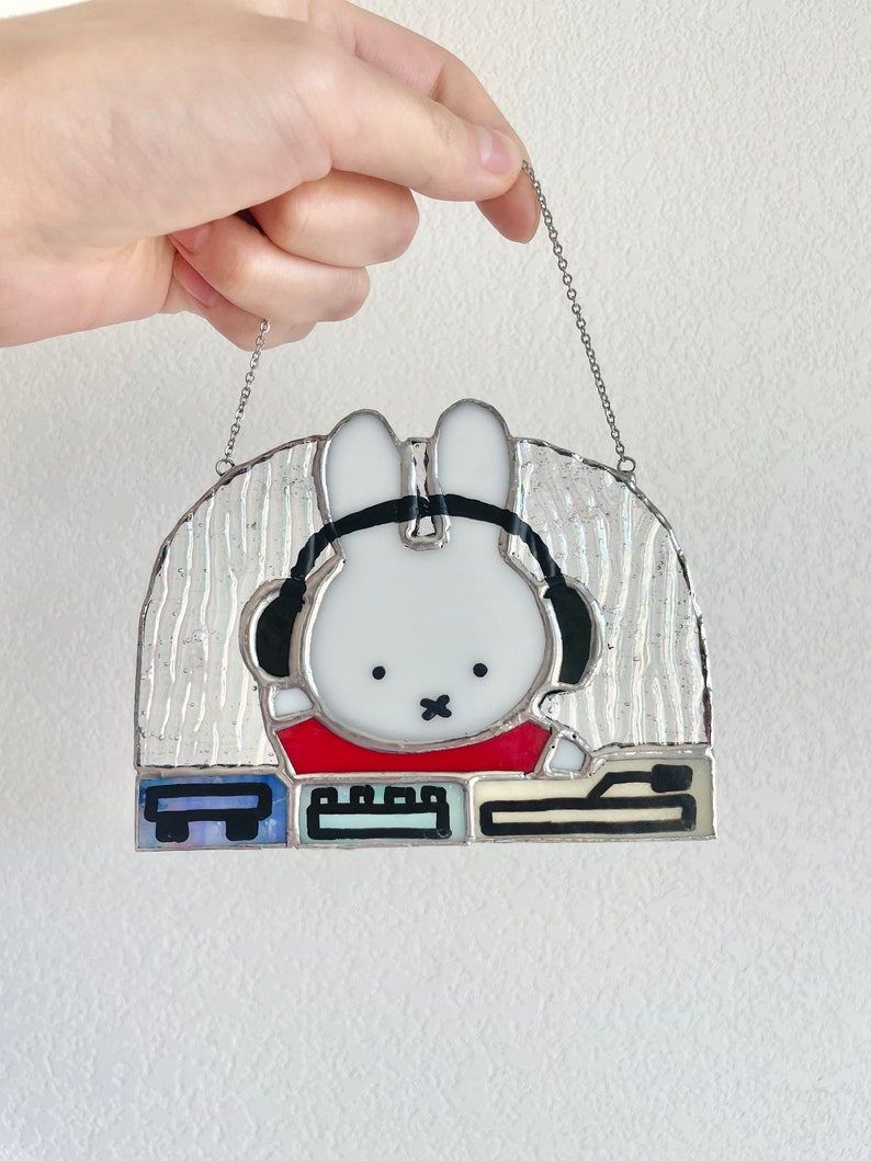 DJ Miffy Stained Glass Sun Catcher - Etsy