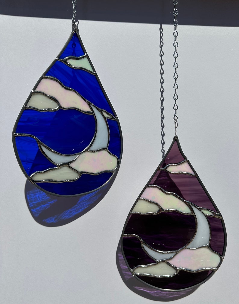Teardrop Wispy Moon - Etsy